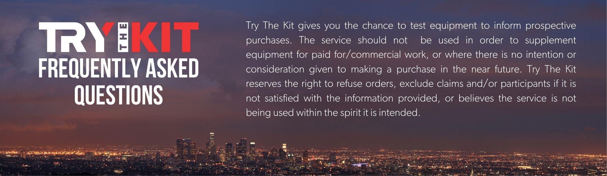 TrytheKit FAQs
